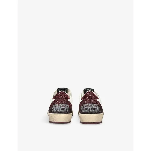 GOLDEN GOOSE Ball Star Leather Low-top Trainers - White/red