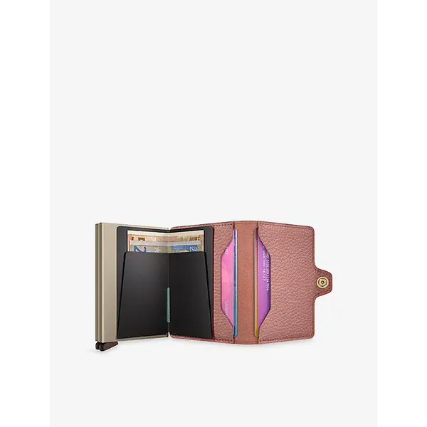 SECRID Twinwallet Grained Leather Wallet - Rose
