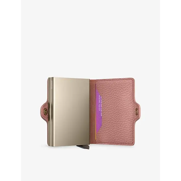 SECRID Twinwallet Grained Leather Wallet - Rose