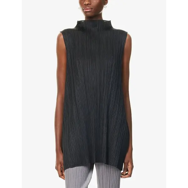 Issey Miyake Lamp Shade Sleeveless Knitted Top