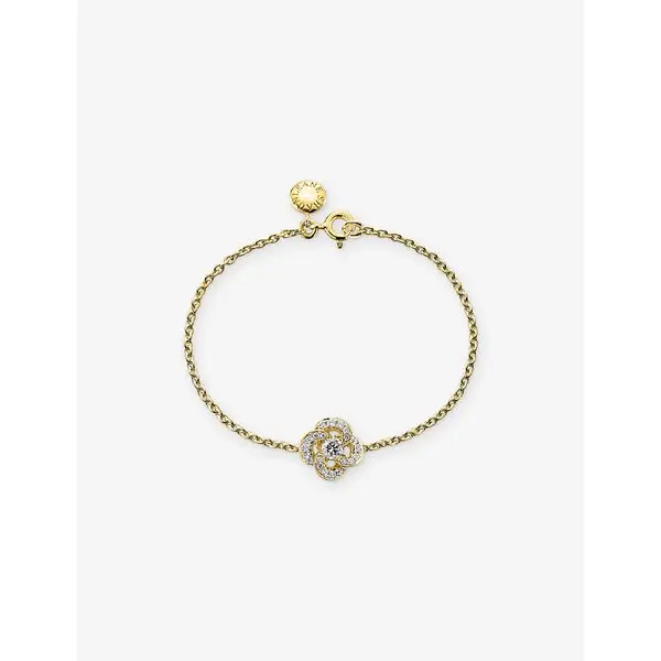 SHAUN LEANE Entwined Petal Diamond Bracelet - 18ct Yellow  Gold