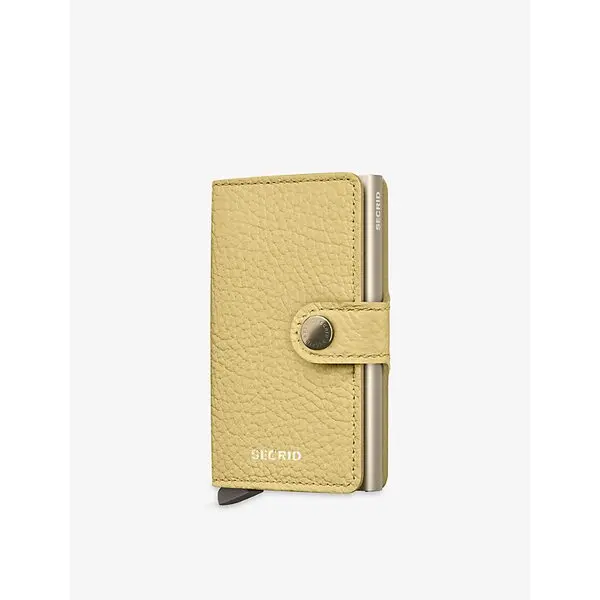 SECRID Miniwallet Pebbled-leather Wallet - Butter Yellow
