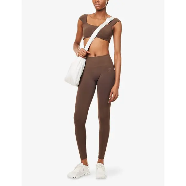 GYMSHARK Soft Sculpt Studio Leggings - Brown