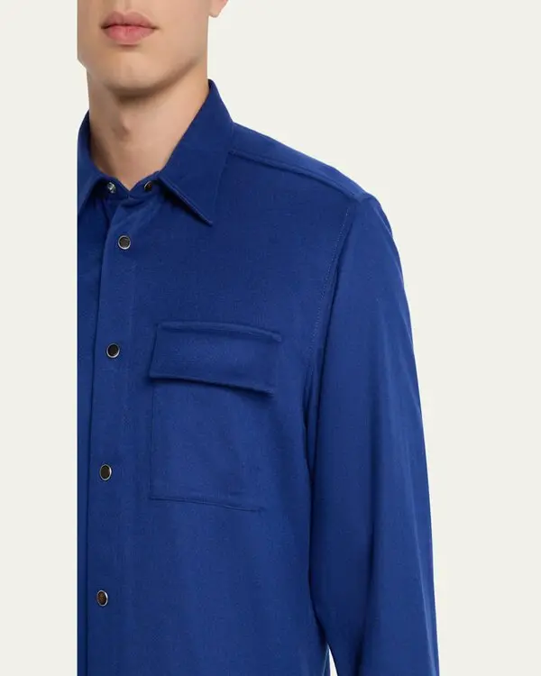 Kiton Cashmere Side-pocket Overshirt