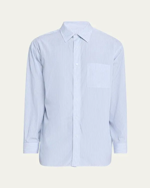 Bottega Veneta Tonal Stripe Pocket Sport Shirt