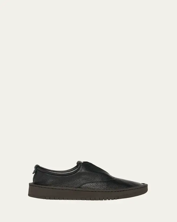 Giorgio Armani Deerskin Slip-on Sneakers - Black