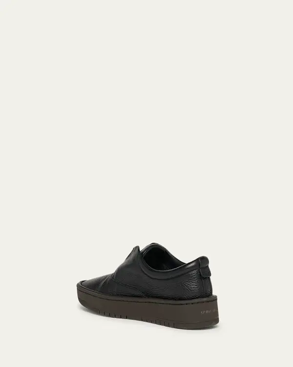 Giorgio Armani Deerskin Slip-on Sneakers - Black