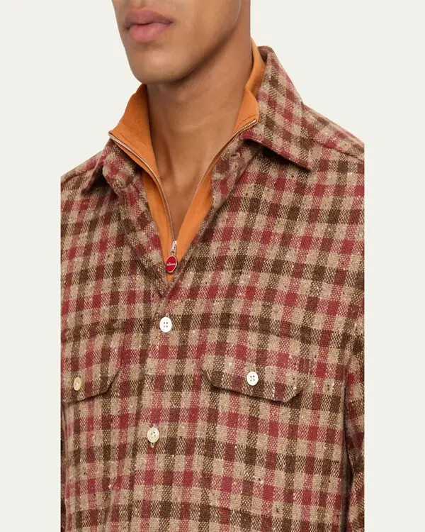 Kiton Speckled Cashmere Overshirt