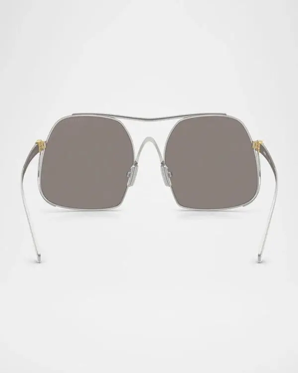 Miu Miu Steel Square Sunglasses