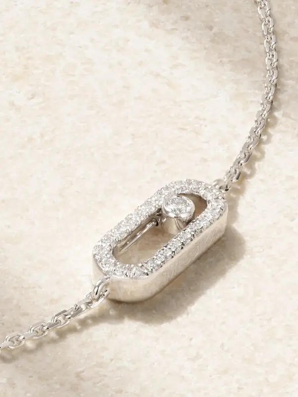 Messika Move Uno 18-karat White Gold Diamond Bracelet