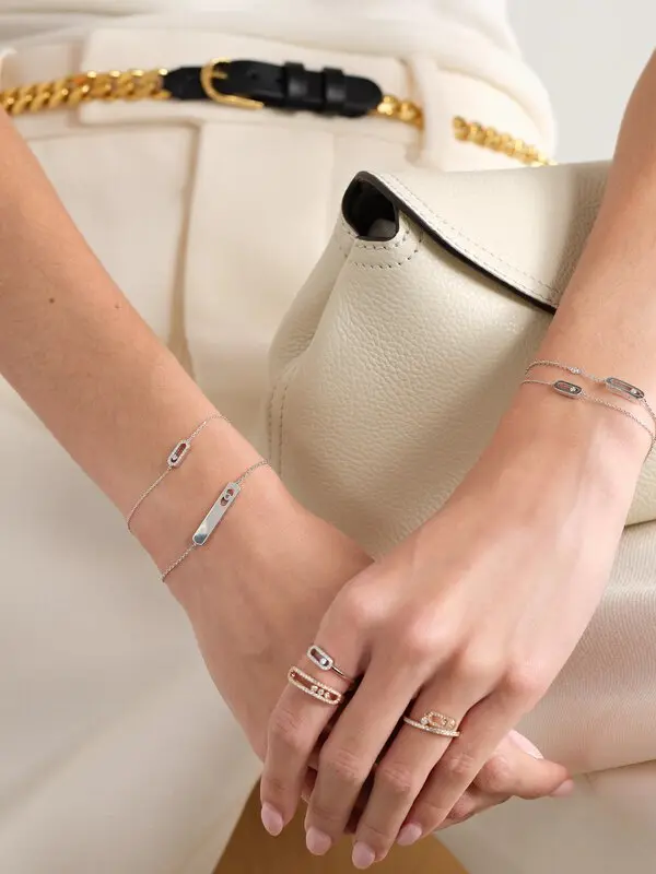 Messika Move Uno 18-karat White Gold Diamond Bracelet