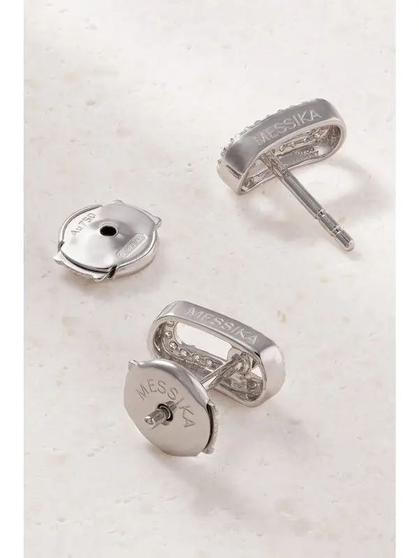 Messika Move Uno Diamond 18-karat White Gold Earrings
