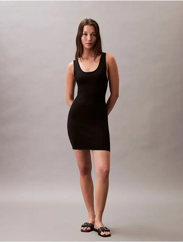 Calvin Klein Cross Back Mini Dress - Black