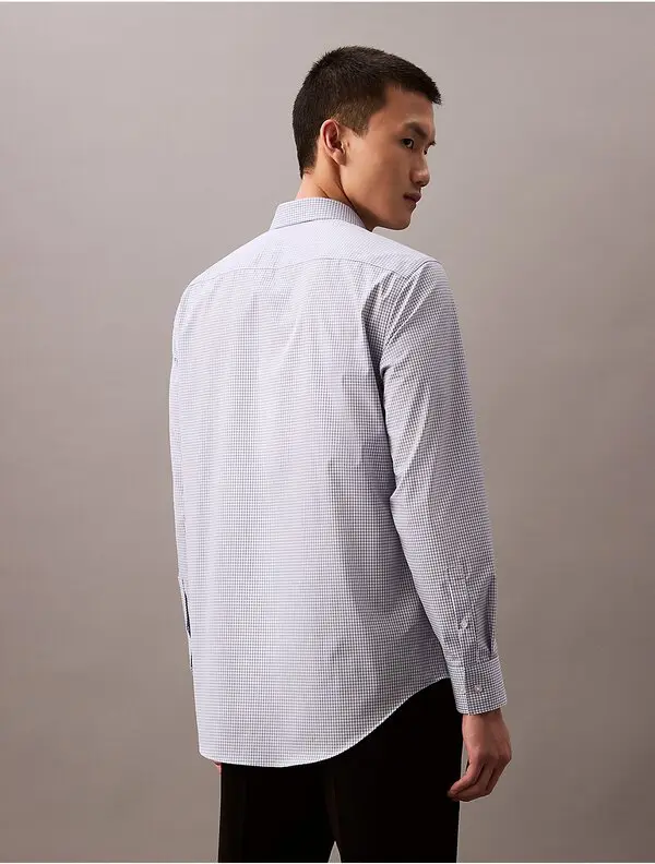 Calvin Klein Steel Check Slim Fit Button-Down Shirt - Blue Multi - 60% Off  | Editorialist