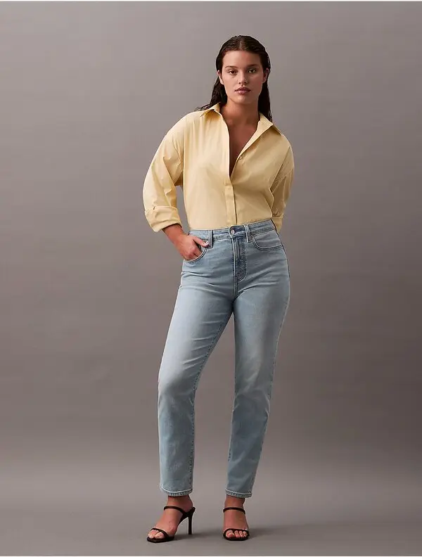 Calvin Klein Original Curvy Straight Jeans - Marbled Beacon