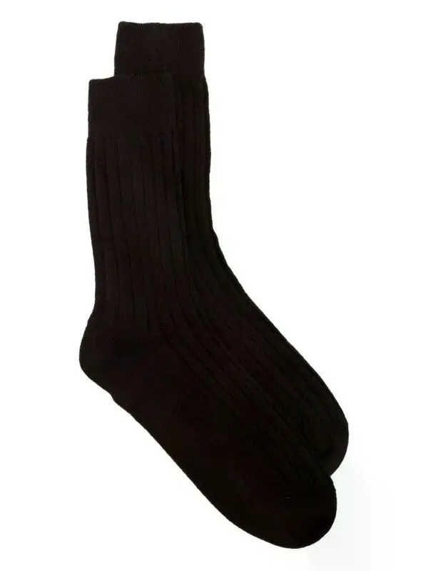 TOM FORD Ribbed Socks - Brown