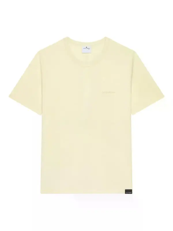 COURREGES Logo-embroidered T-shirt - Yellow