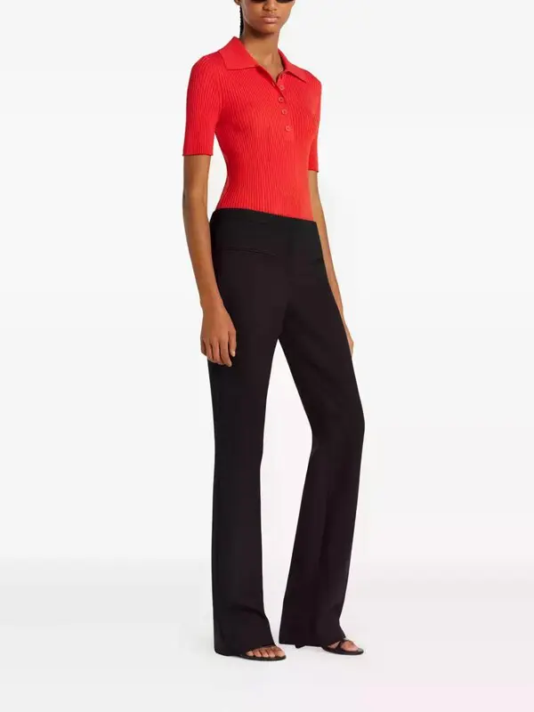 COURREGES Ribbed Polo Top