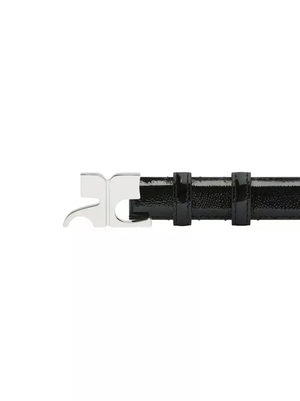 COURREGES Buckle Leather Belt - Black