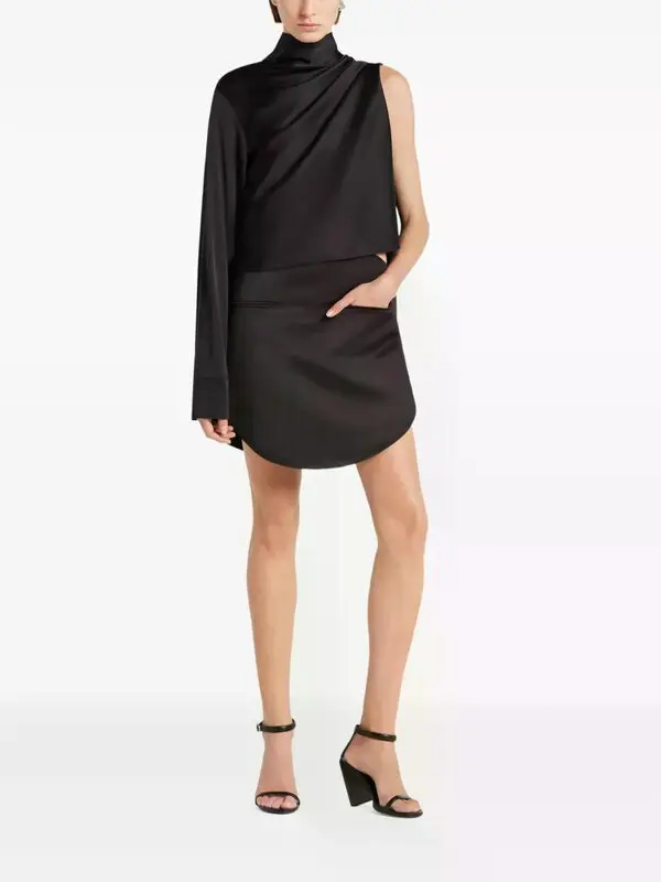 COURREGES Satin Mini Skirt