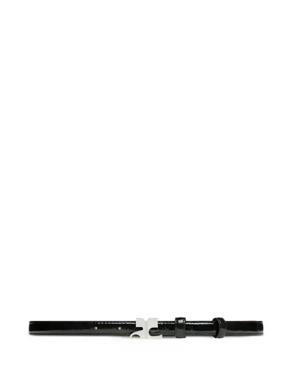 COURREGES Ac-buckle Leather Belt - Black