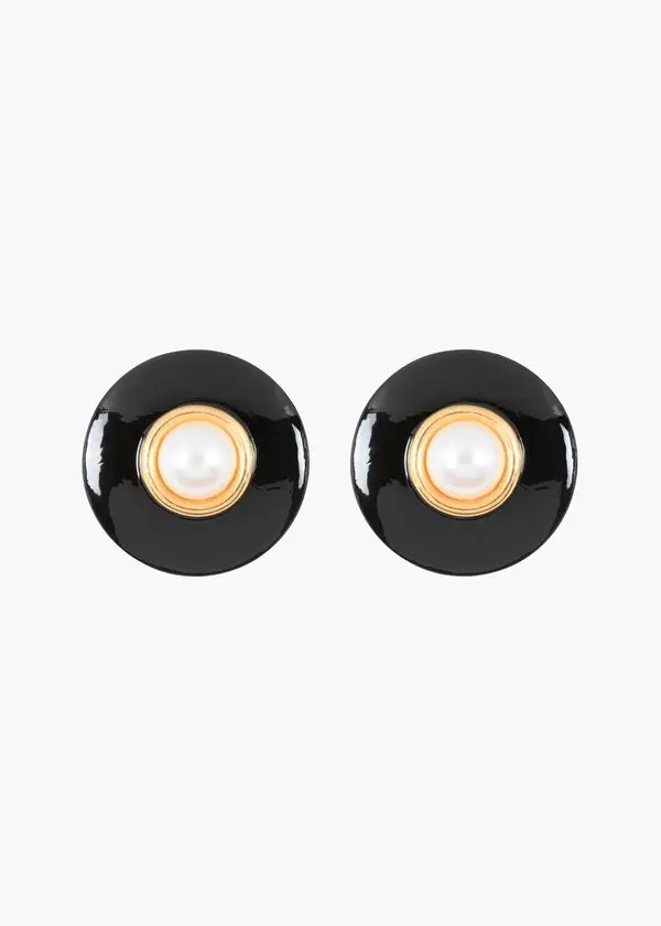 JENNIFER BEHR X Léanne Ansar Lili Stud Earrings - Black