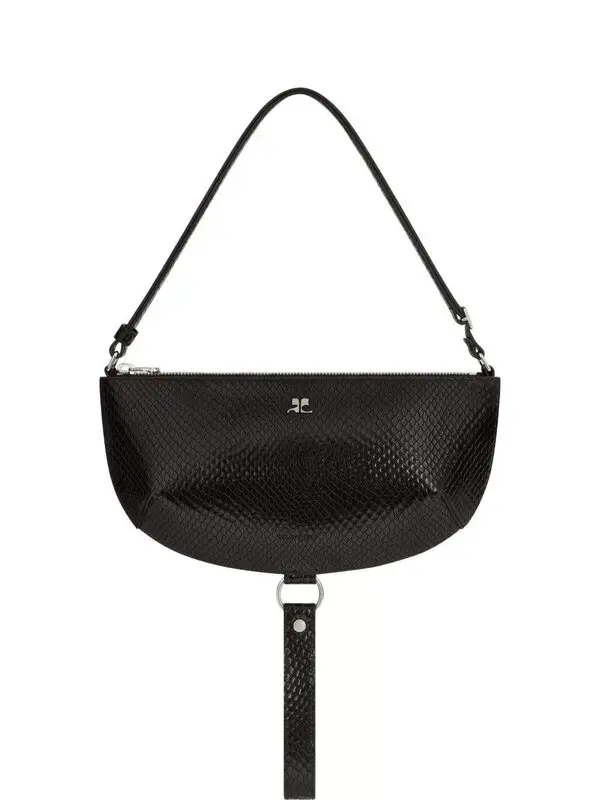 COURREGES Holy Eclipse Leather Shoulder Bag
