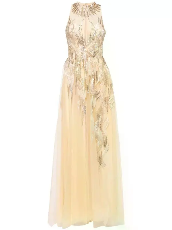 SAIID KOBEISY Embroidered Long Dress