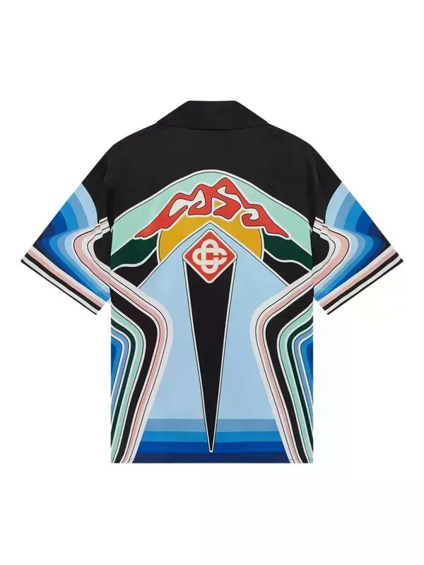 Casablanca Graphic Mountain Graphic-print Shirt - Blue