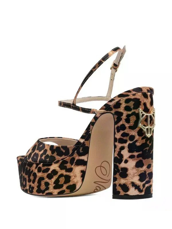 NAKED WOLFE 130mm Leopard-print Platform Sandals