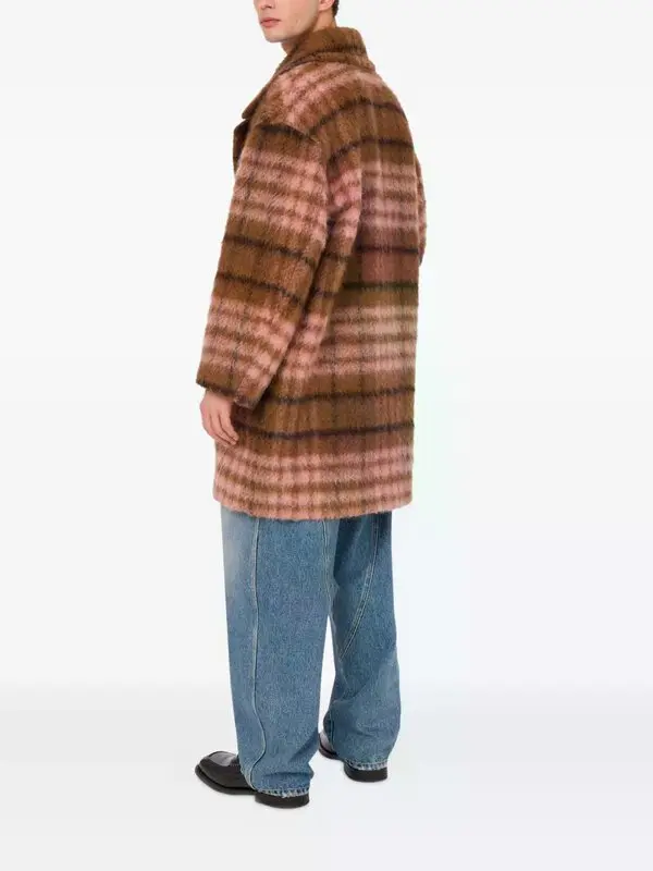 Moschino Checked Double-breasted Coat