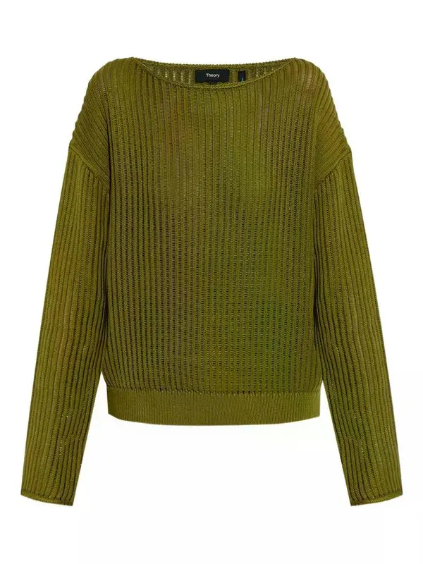 Theory Ribbed Pima Cotton Sweater