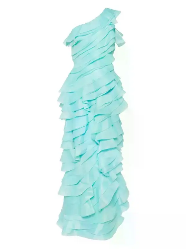 SAIID KOBEISY Layered Organza Dress - Blue