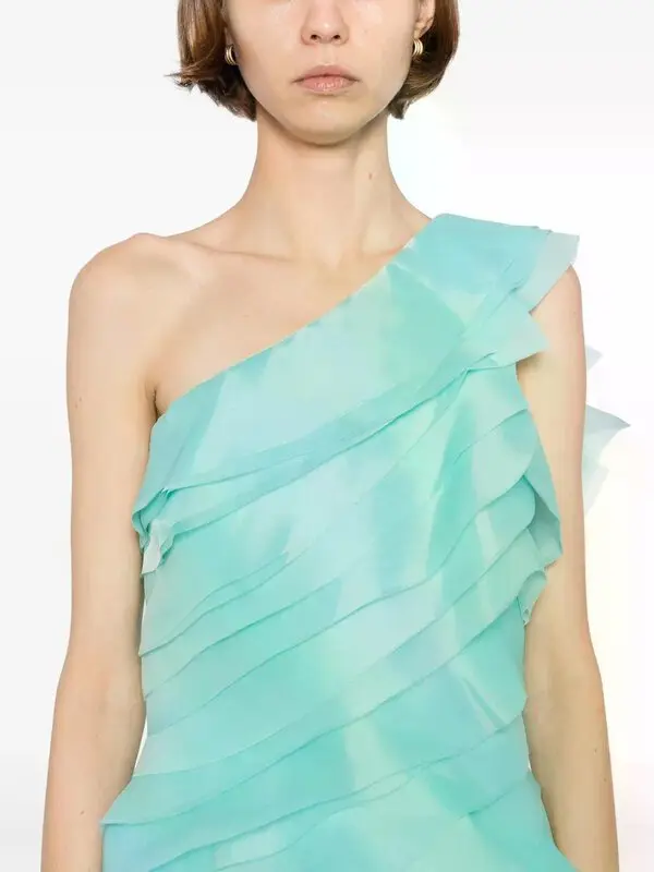 SAIID KOBEISY Layered Organza Dress - Blue