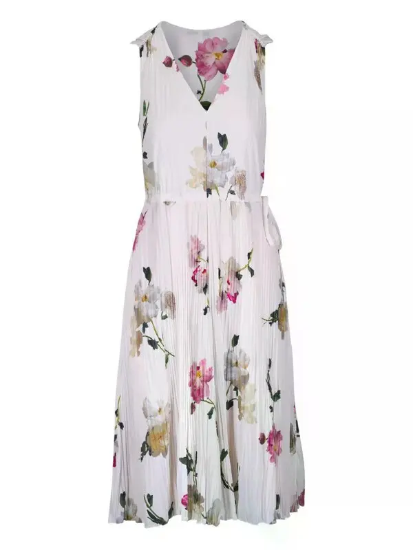 Vince Floral-print Pleated Dress