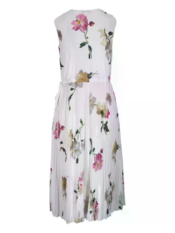Vince Floral-print Pleated Dress