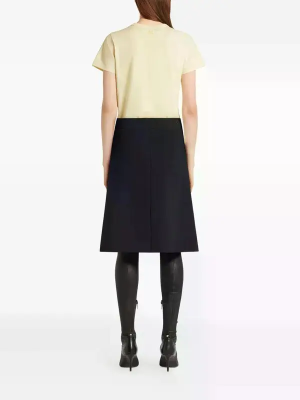 COURREGES Logo-embroidered T-shirt - Yellow