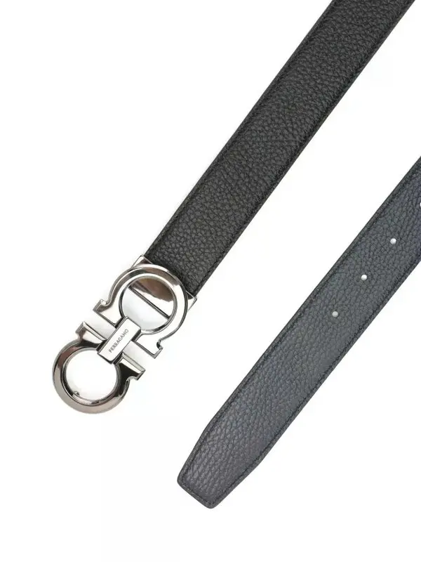 FERRAGAMO Gancini Buckle Leather Belt