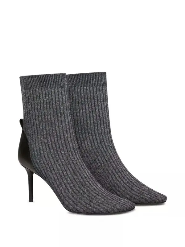 COURREGES Ribbed-knit Ankle Boots