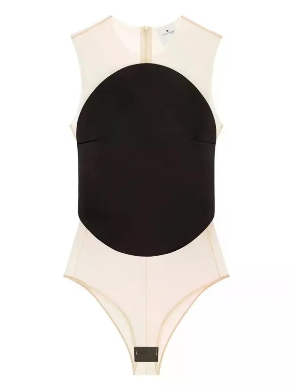 COURREGES Asymmetrical Bodysuit - Black