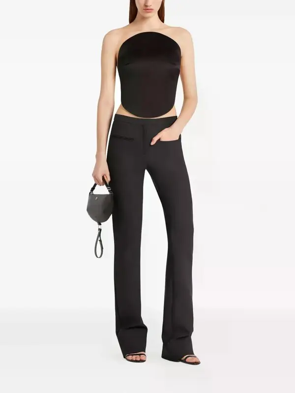 COURREGES Asymmetrical Bodysuit - Black