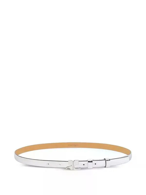 COURREGES Reversible Leather Belt - White
