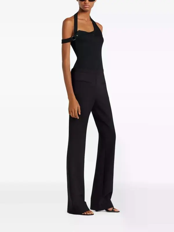 COURREGES Asymmetric Strap Tank Top - Black