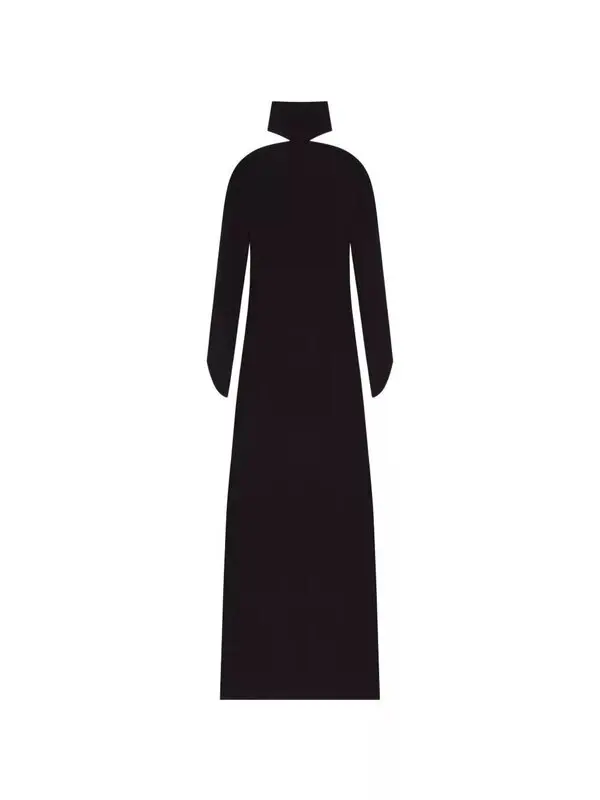 COURREGES Cut-out Long-sleeve Gown - Black