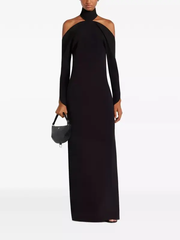 COURREGES Cut-out Long-sleeve Gown - Black