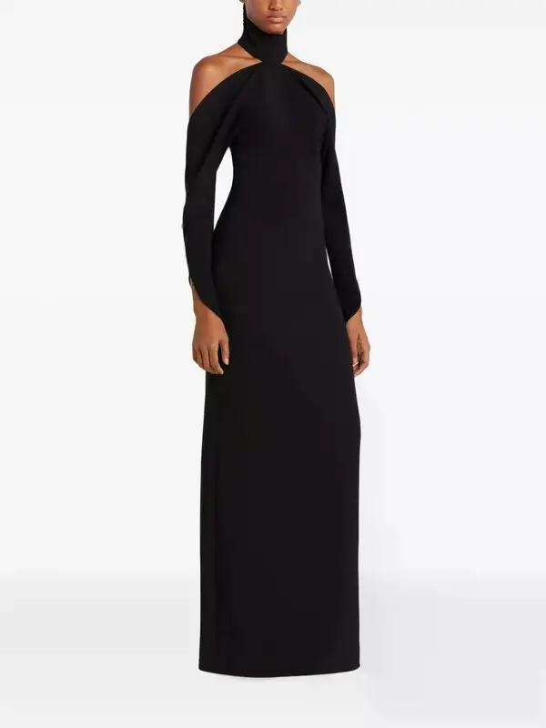 COURREGES Cut-out Long-sleeve Gown - Black