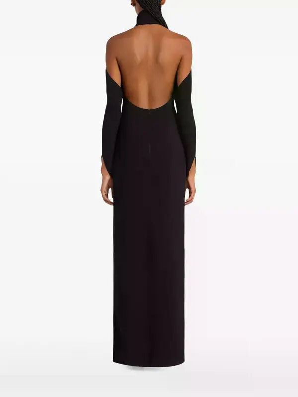 COURREGES Cut-out Long-sleeve Gown - Black