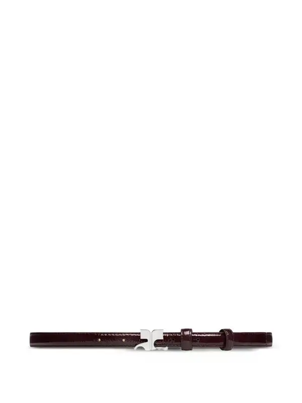 COURREGES Ac-buckle Leather Belt - Red
