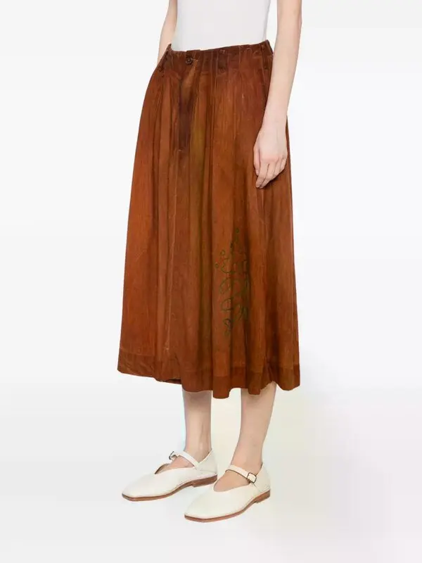 KINYAN LAM Pleated Midi Skirt