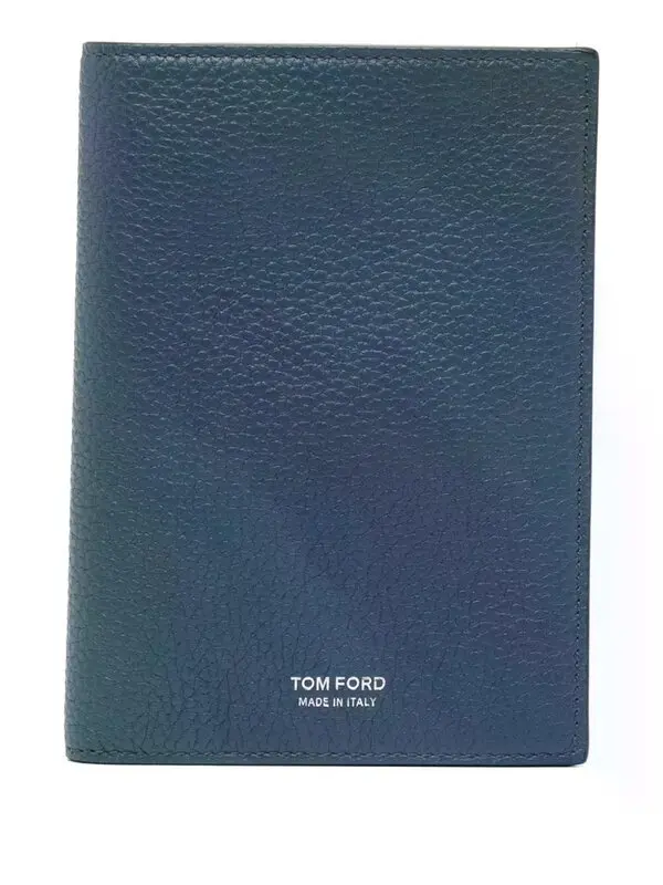 TOM FORD Leather Bi-fold Cardholder - Blue